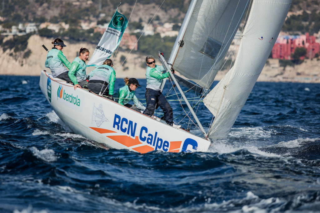 THE FEMALE SAILING TEAM CALERO MARINAS LANZAROTE COMPETES IN CALPE IN ...